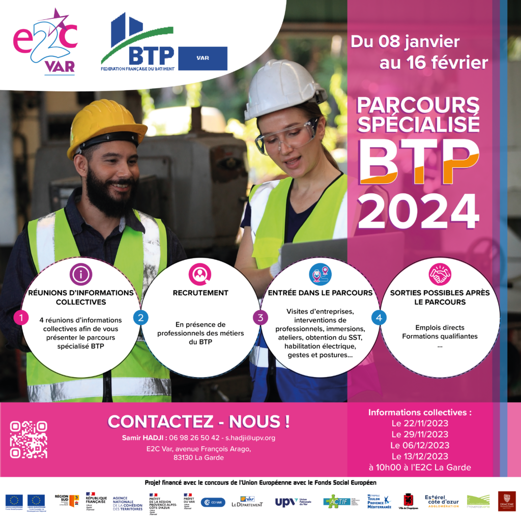 Parcours spécialisé BTP - E2C Var